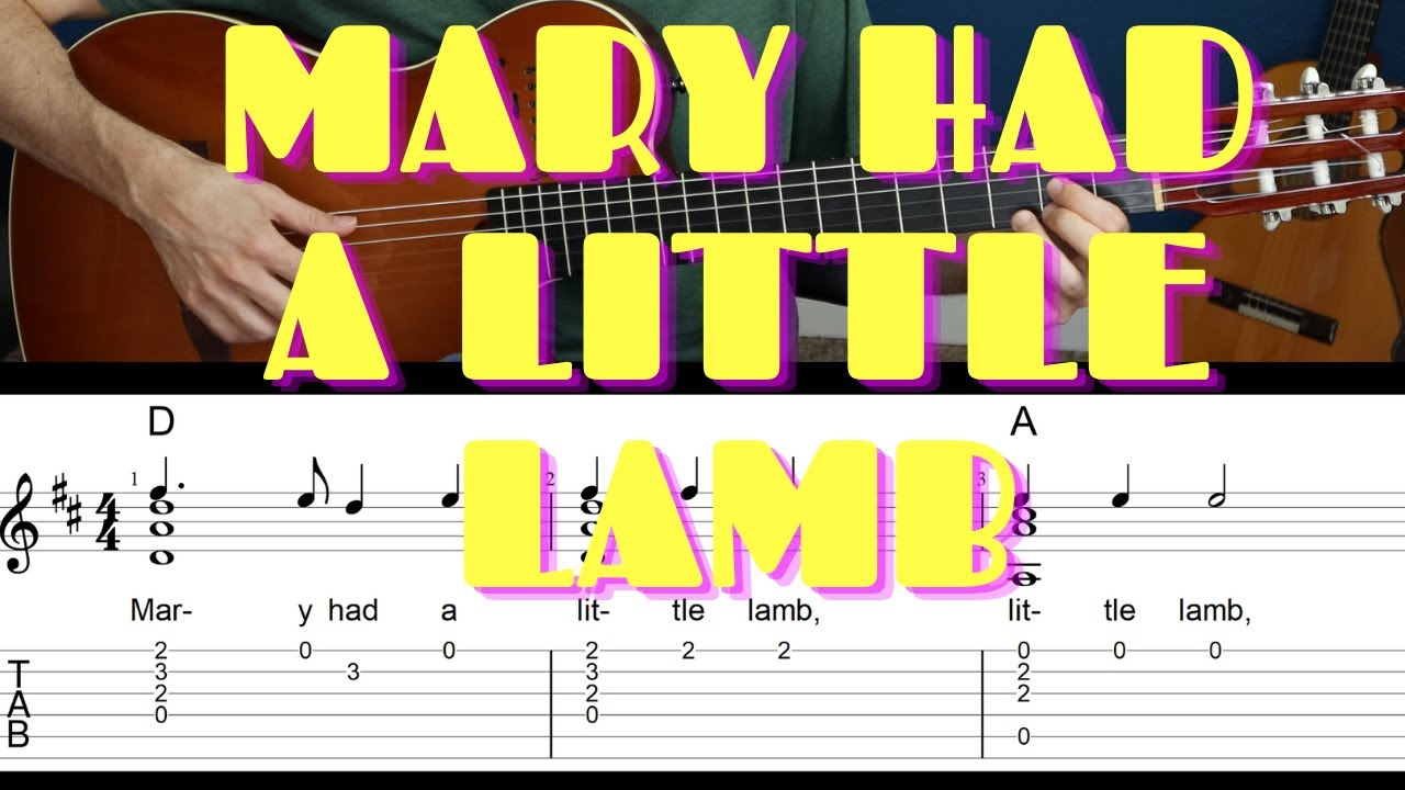 Mary Had A Little Lamb Guitar Tabs Free For Beginners Lick By Neck
