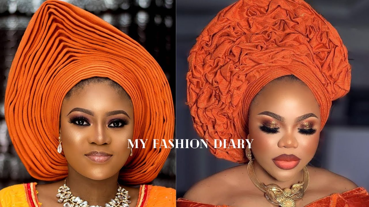 How to tie different gele styles/New and latest gele styles for wedding ...