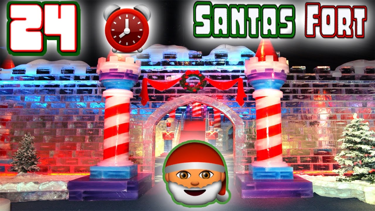 24 HOUR OVERNIGHT CHALLENGE IN SANTA'S SNOW FORT!⏰🎅 | MOE SARGI - YouTube