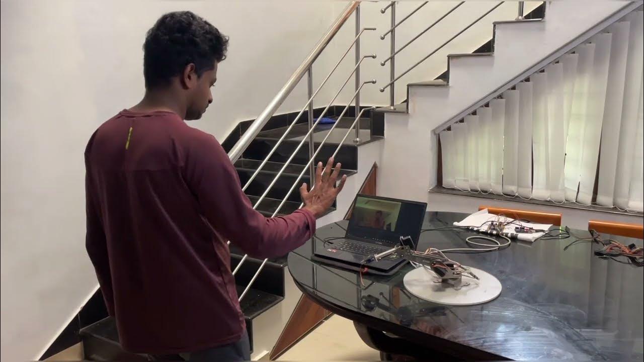 Gesture controlled robotic arm using arduino | Opencv - YouTube