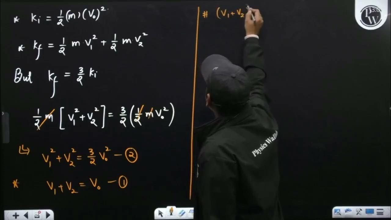 In a collinear collision, a particle with an initial speed \(v_{0}\) strikes a stationary partic ...