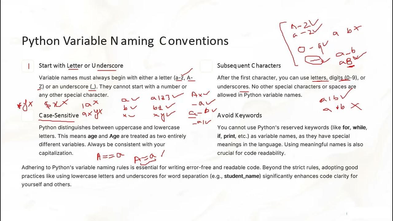 ICS Computer Lecture 7 Part 1 | Variable Naming Rules & Data Types ...