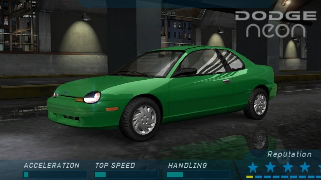Need For Speed Underground (Dodge Neon Customization) - YouTube