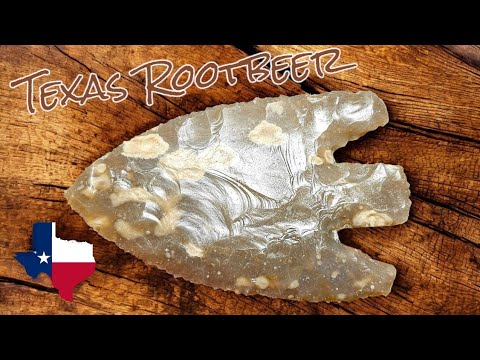 Flintknapping Texas Rootbeer Flint With Direct Percussion. - YouTube