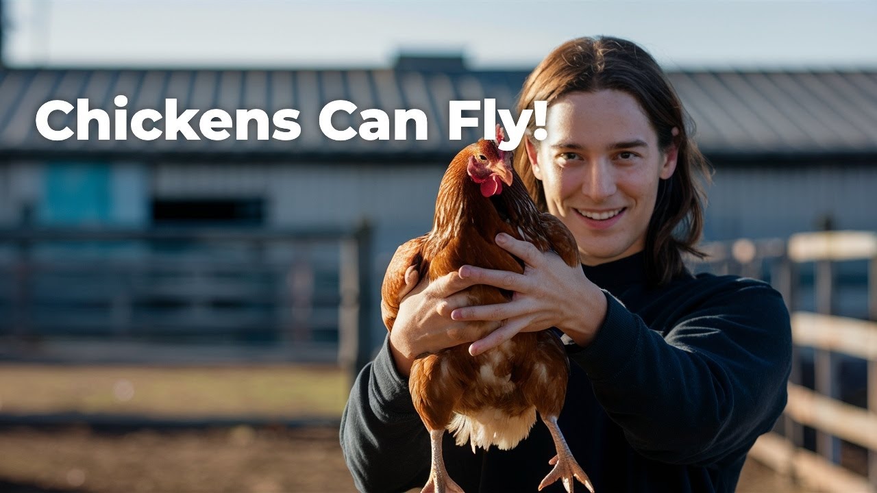 Chickens can Actually FLY! Watch This! 🐔 - YouTube