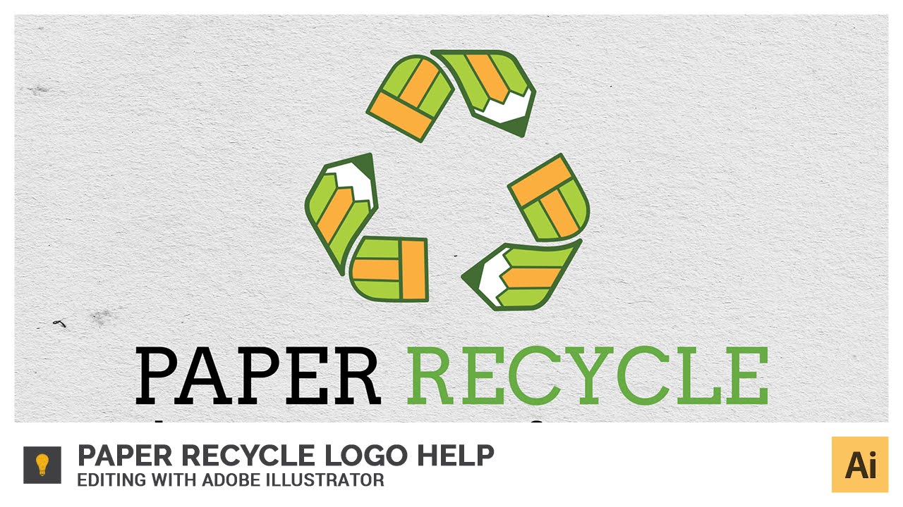 Paper Recycle Logo Help - Editing with Adobe Illustrator - YouTube