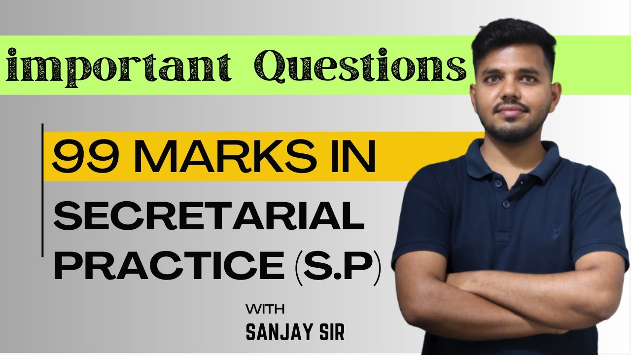 secretarial practice important questions for board exams - YouTube