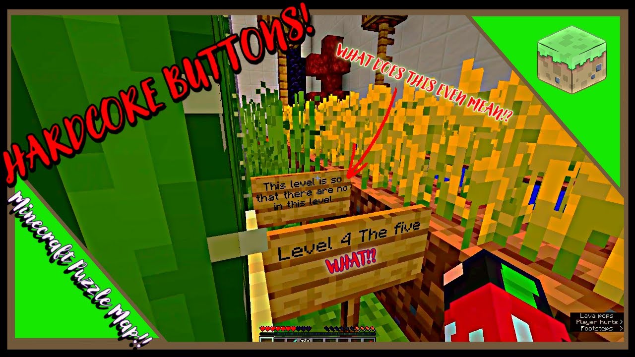 More BUTTONS, but HARDCORE, for whatever reason- Minecraft Puzzle Map ...