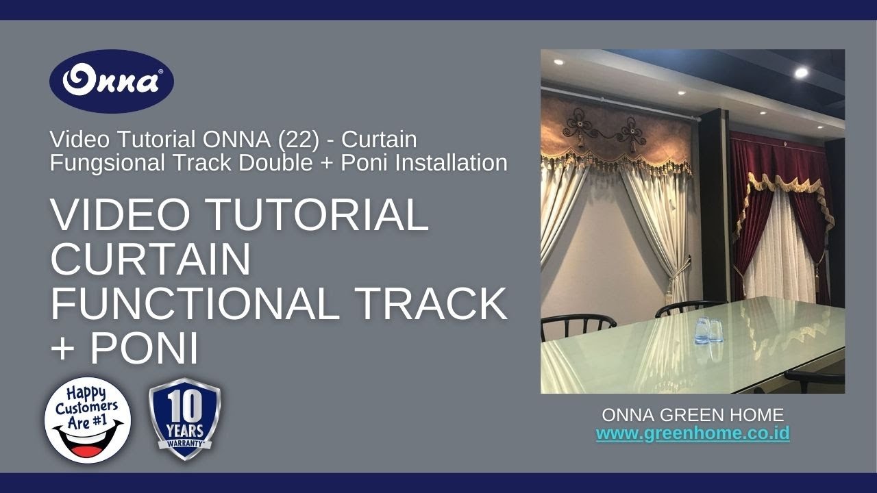 Video Tutorial ONNA (23) - Curtain Functional Track + Poni Installation ...