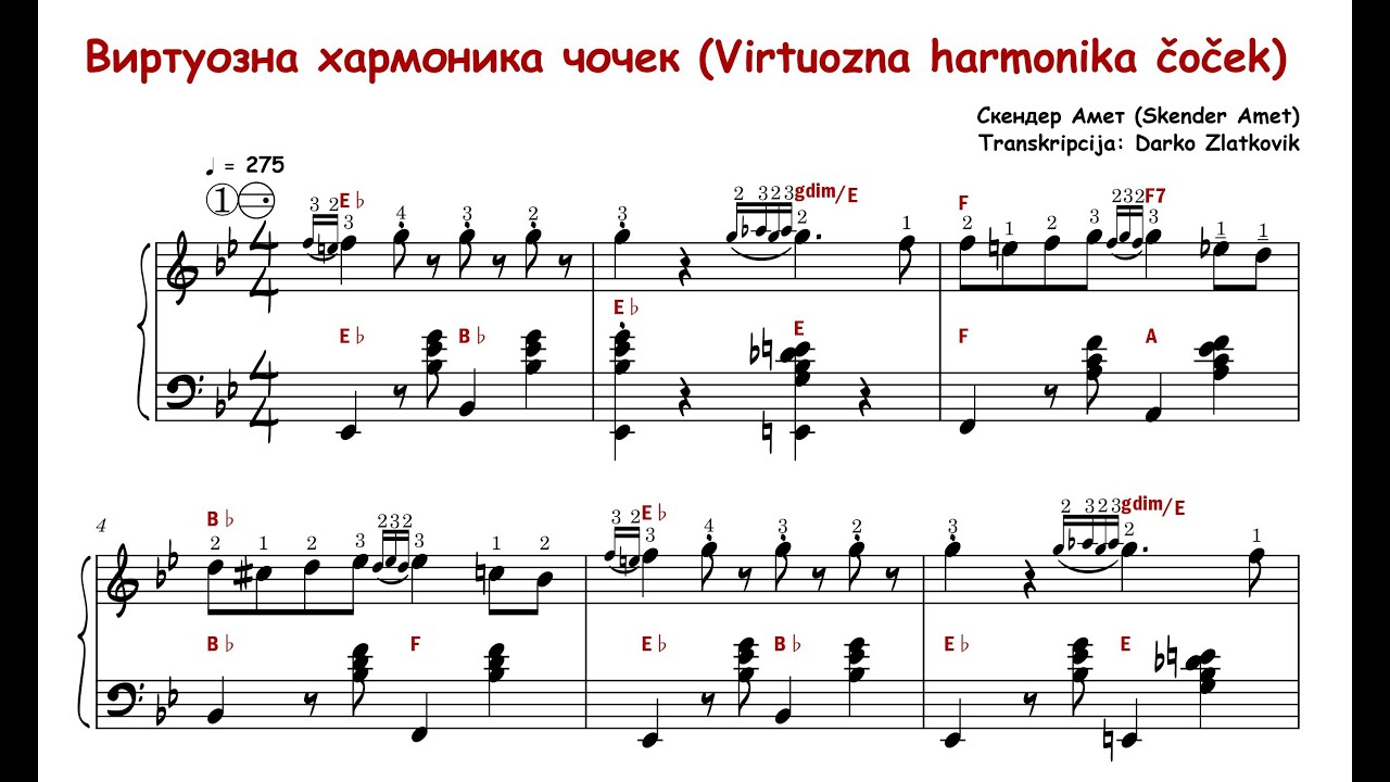 [100 Makedonski ora i čočeci] [Notni zapis za harmoniku] 08/100 ...