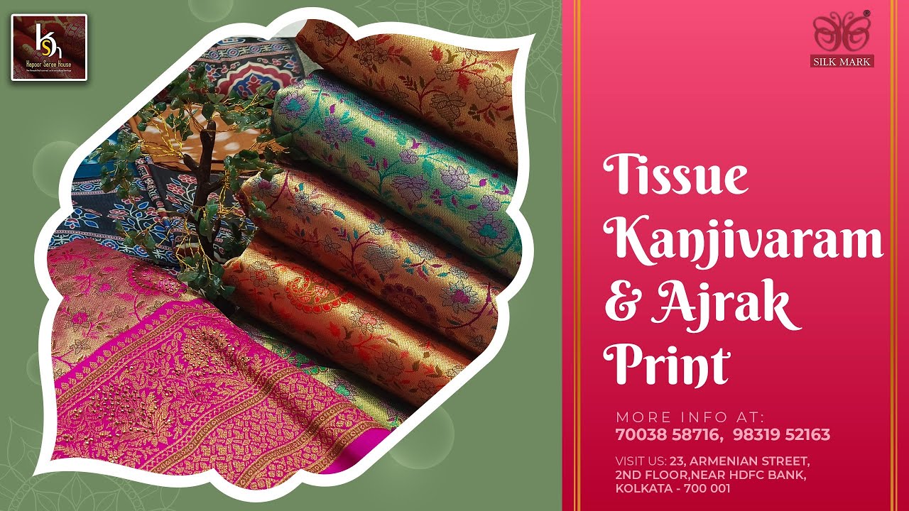 Massive Stock of Kanjivaram-Azrak Print Fabrics-Premium Collection for ...