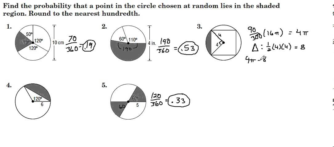 Geometric Probability with Sectors & Segments of Circles - YouTube