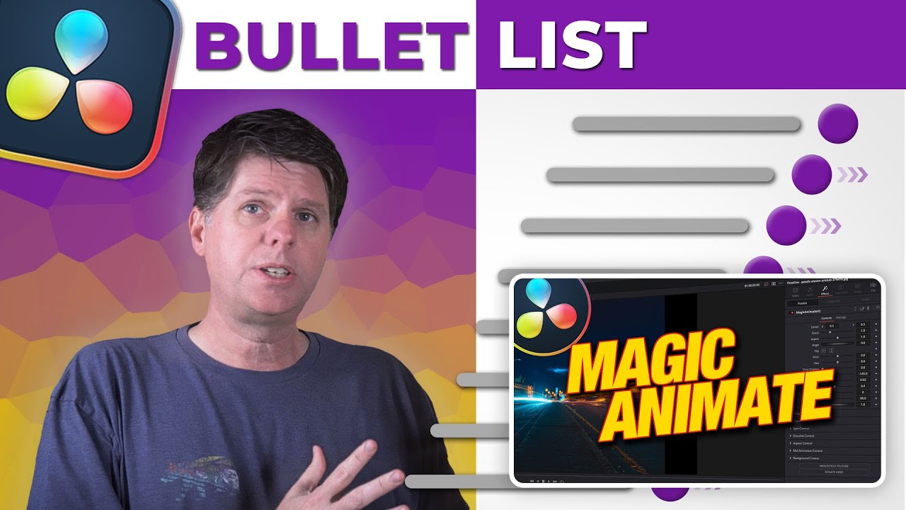 Bullet List with MagicAnimate from MrAlexTech / Free Davinci Resolve ...