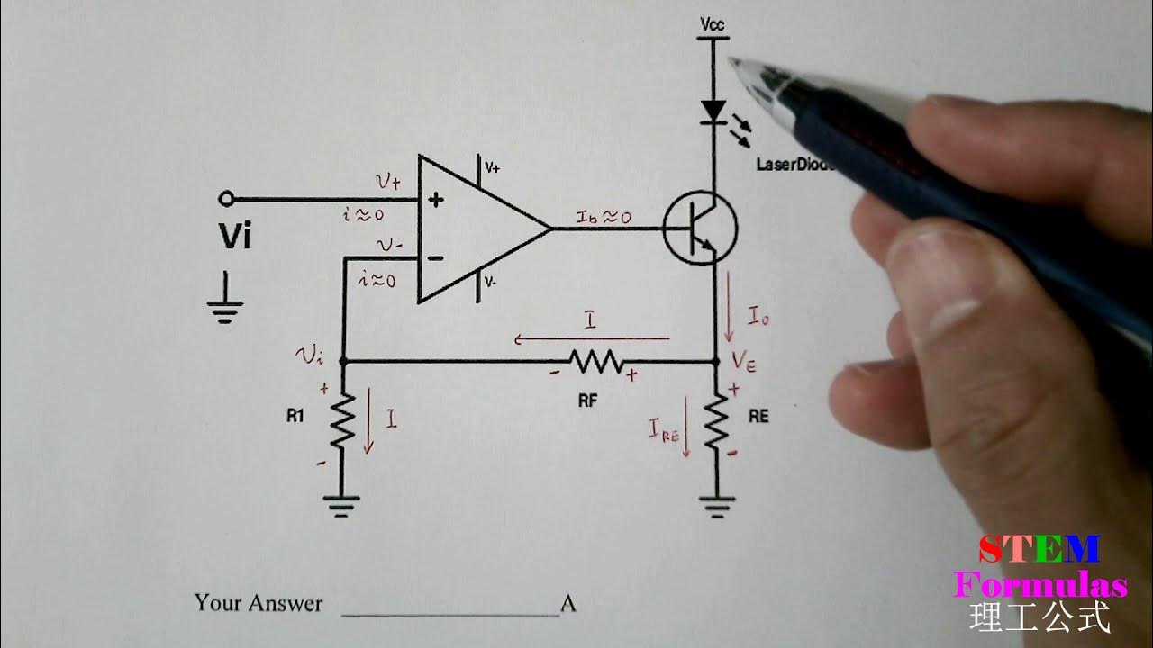 Op amp based adjustable current source for Laser or LEDs with Multisim ...