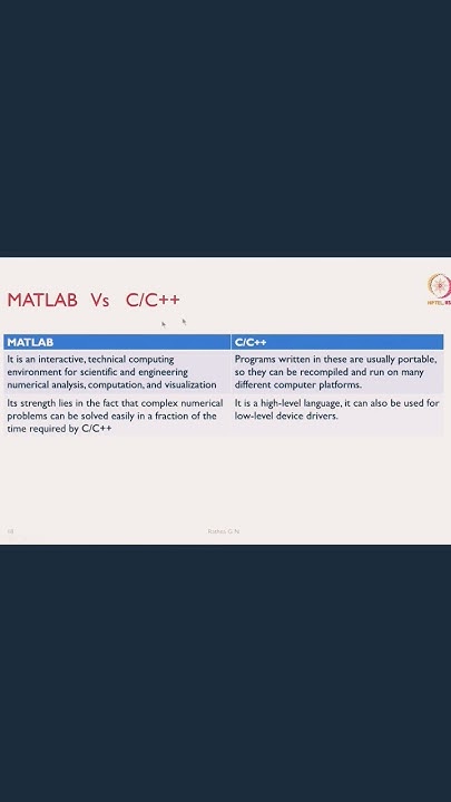 MATLAB Vs C/C++ - YouTube