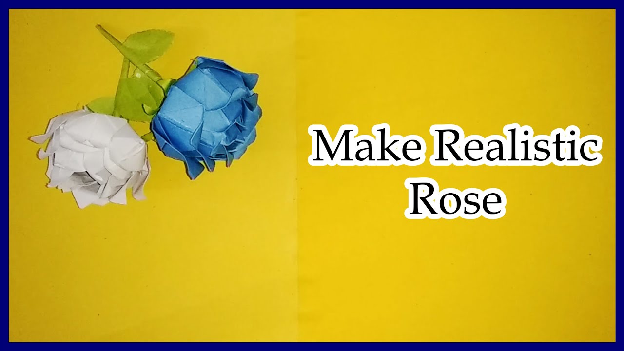 Handmade Paper Rose - Beautiful Paper Flower Rose Making - DIY Flowers ...