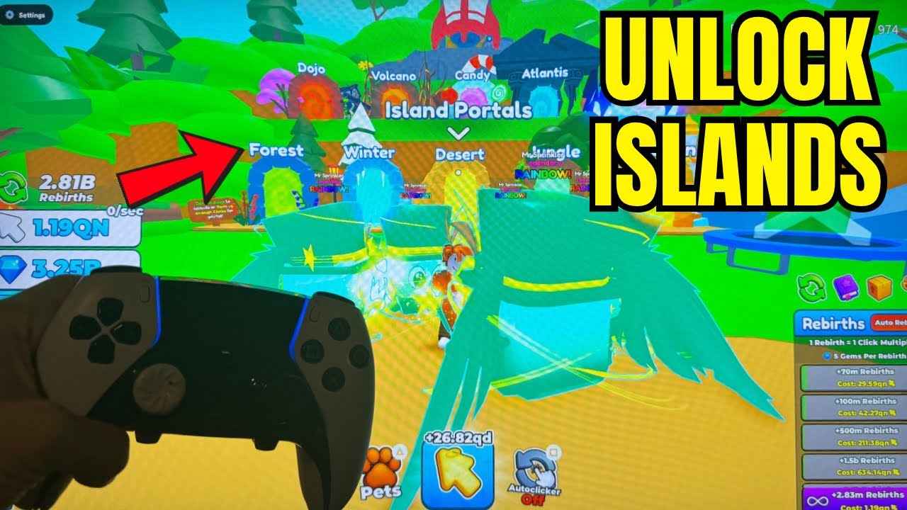 Roblox Tap Simulator: How to Unlock All Island Portals FREE Tutorial ...