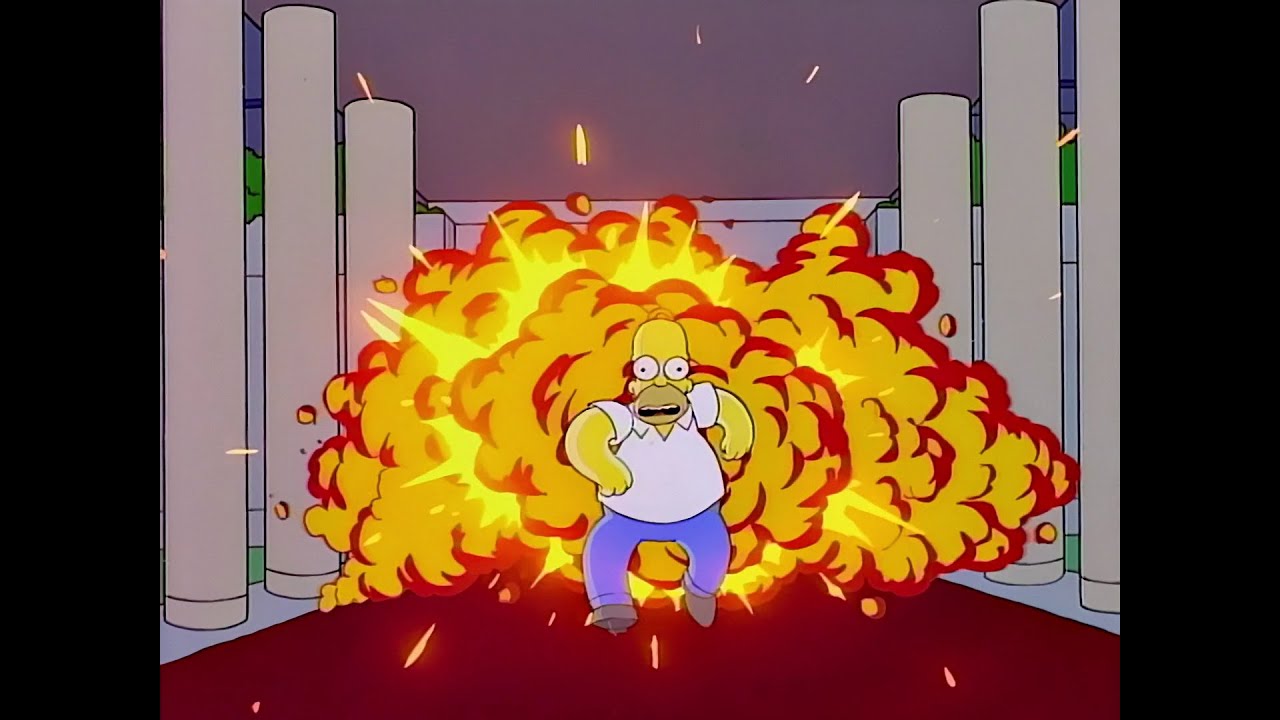 Homer Stops A Nuclear Warhead And Escapes Because Of Rising Nuclear ...
