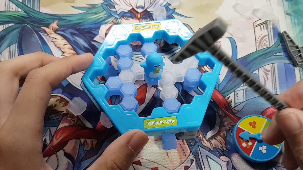 mini penguin trap board game - YouTube