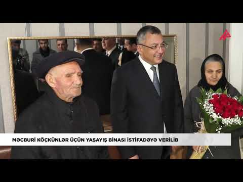 Göyçayda məcburi köçkünlər üçün yaşayış binası istifadəyə verilib