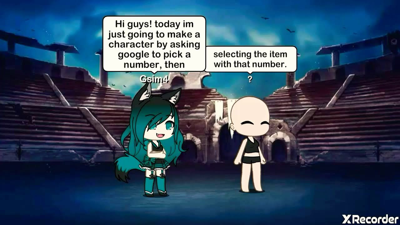 Creating a gacha life character with randomly generated numbers. - YouTube