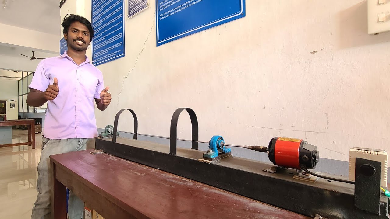 Whirling of Shaft Working | KTU S7 Mechanical LAB - YouTube