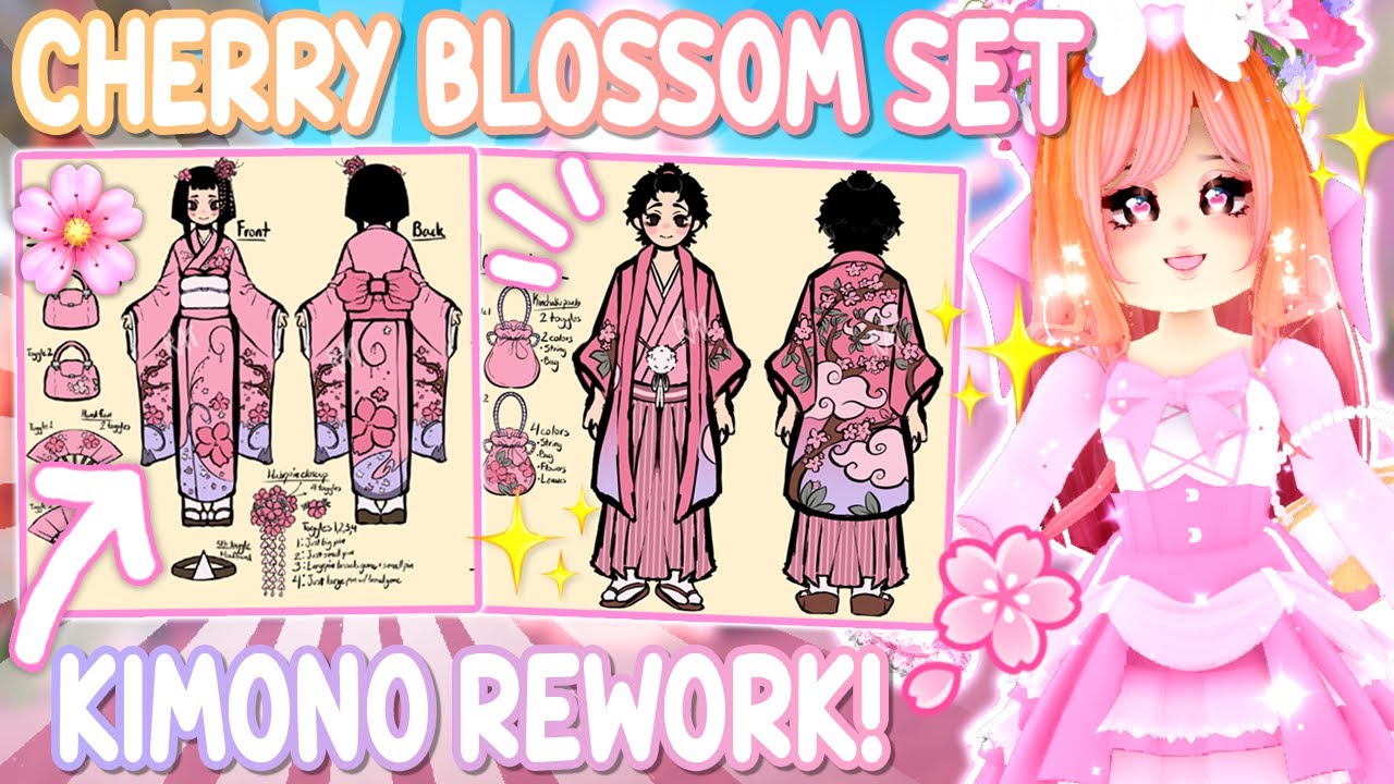 🌸CHERRY BLOSSOM SET KIMONO REWORK! ACCURATE CONCEPT! 👑Royale High ...