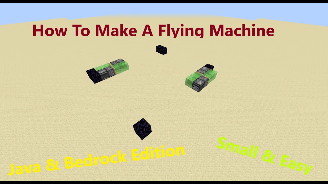 How To Make A Flying Machine In Minecraft Java & Bedrock Edition - YouTube