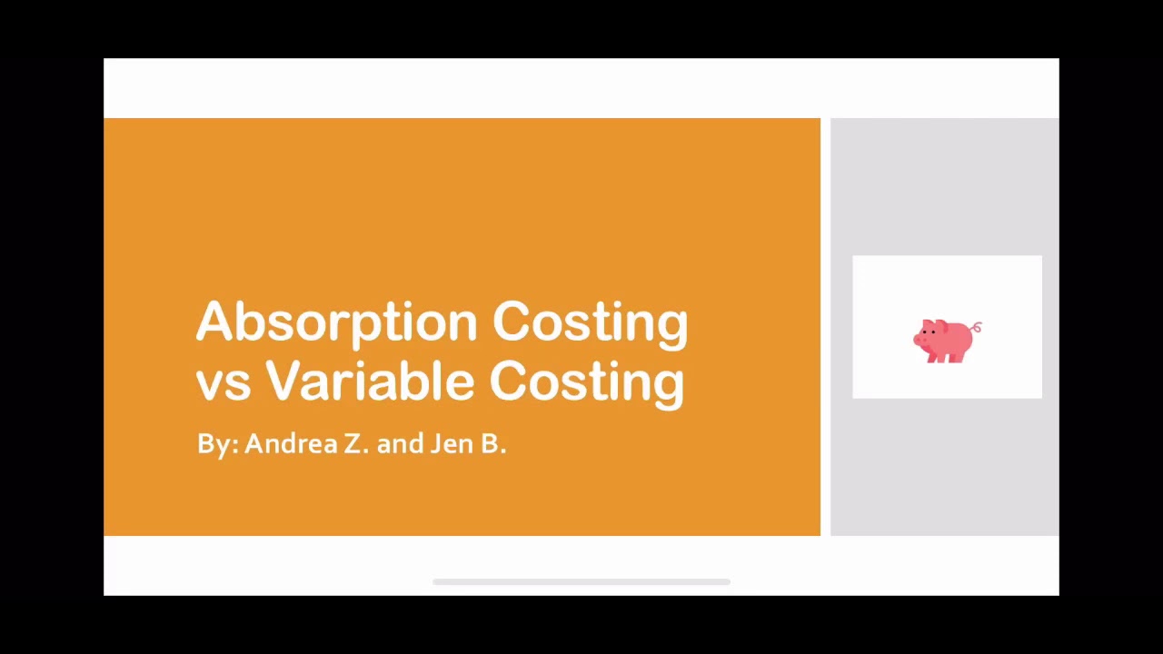 Absorption Costing vs Variable Costing - YouTube