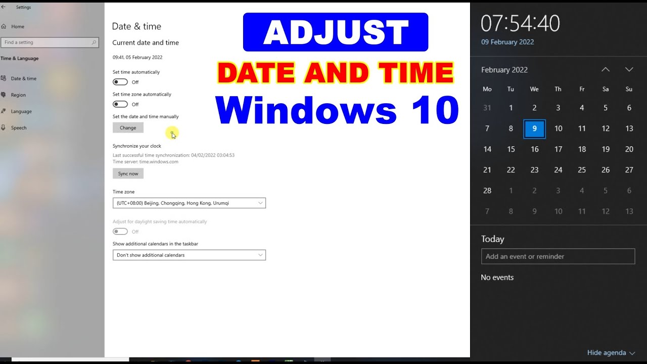 How To Edit Date And Time In Windows 10 | Setting Of Date And Time ...
