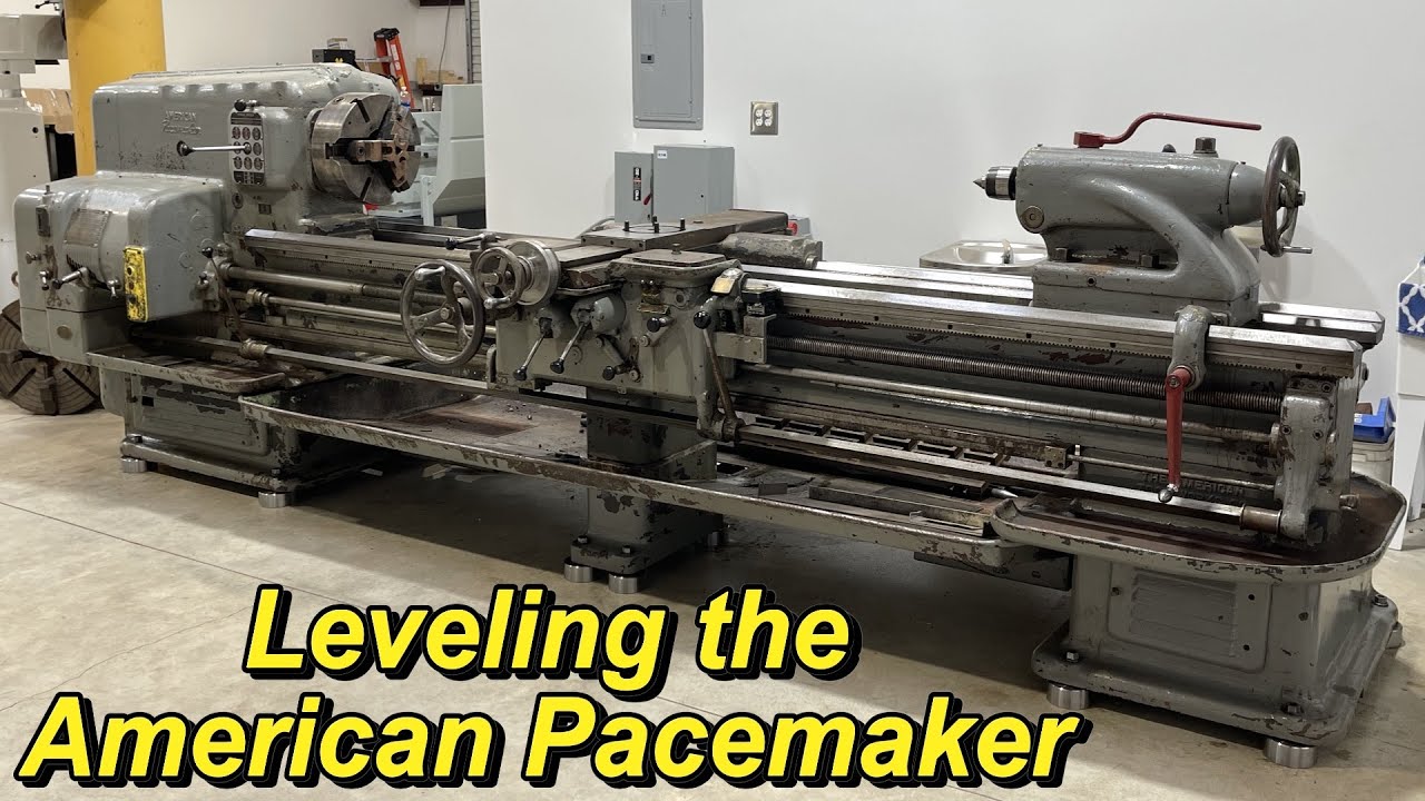 Leveling the American Pacemaker Lathe - YouTube