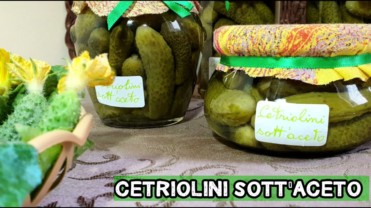 Cetriolini sott'aceto - YouTube