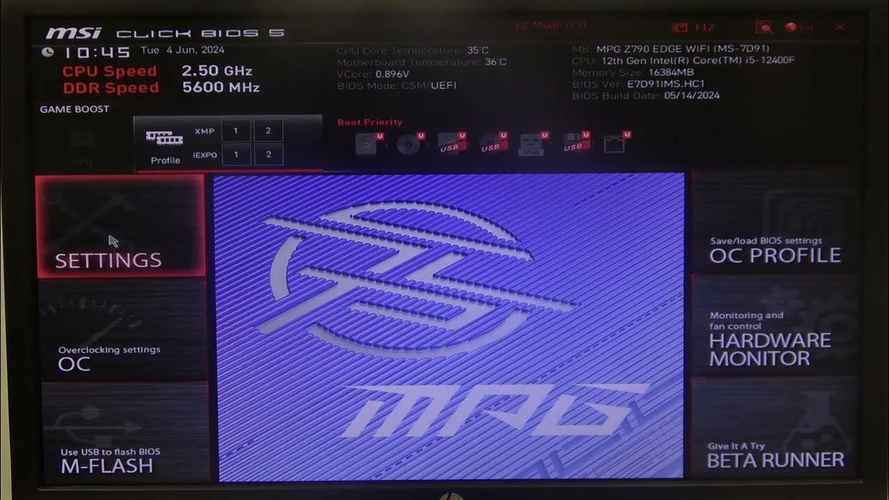 How To Enable & Disable MSI Fast Boot On MSI MPG Series Motherboard - YouTube