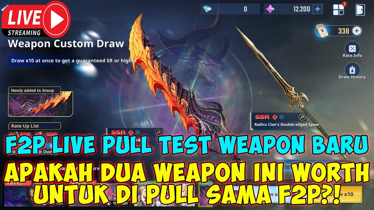 F2P LIVE PULL DAN TEST WEAPON BARU ENNIO DAN RADIRU + CLER SIMULATION ...