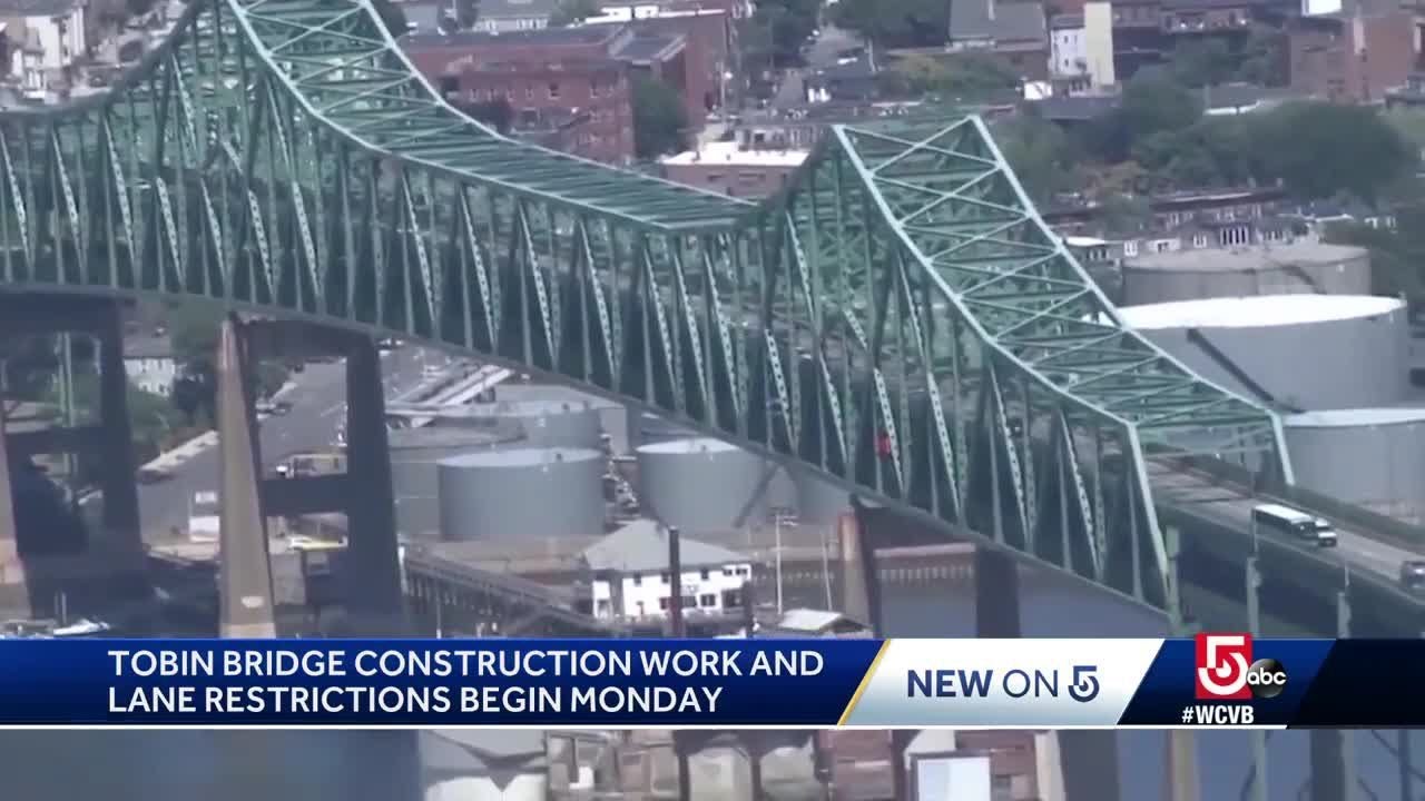 Bumpy road: Tobin Bridge work, lane restrictions begin Monday - YouTube