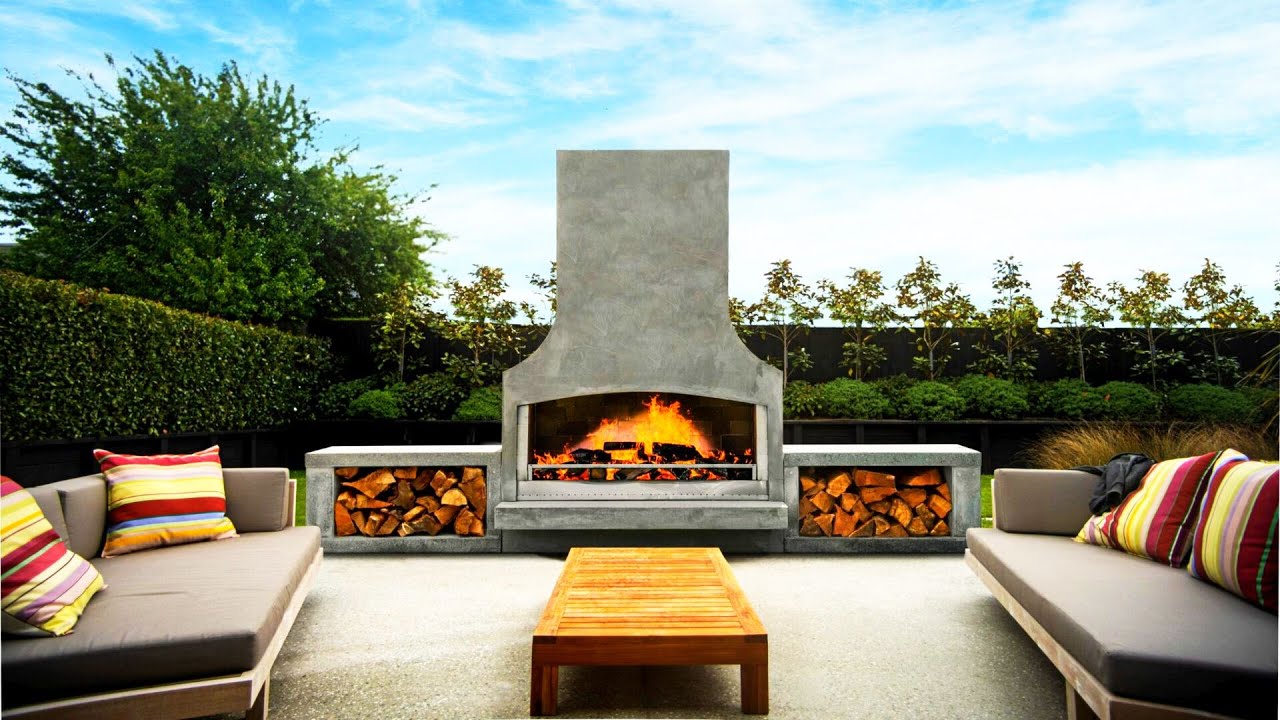 Outdoor Fireplace With Seating