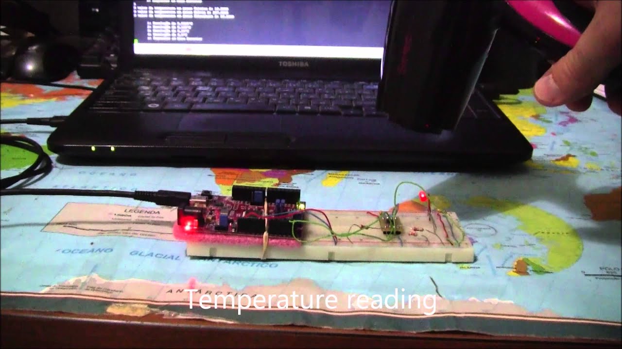 Temperature Sensor TMP75 and PIC32 interface - YouTube