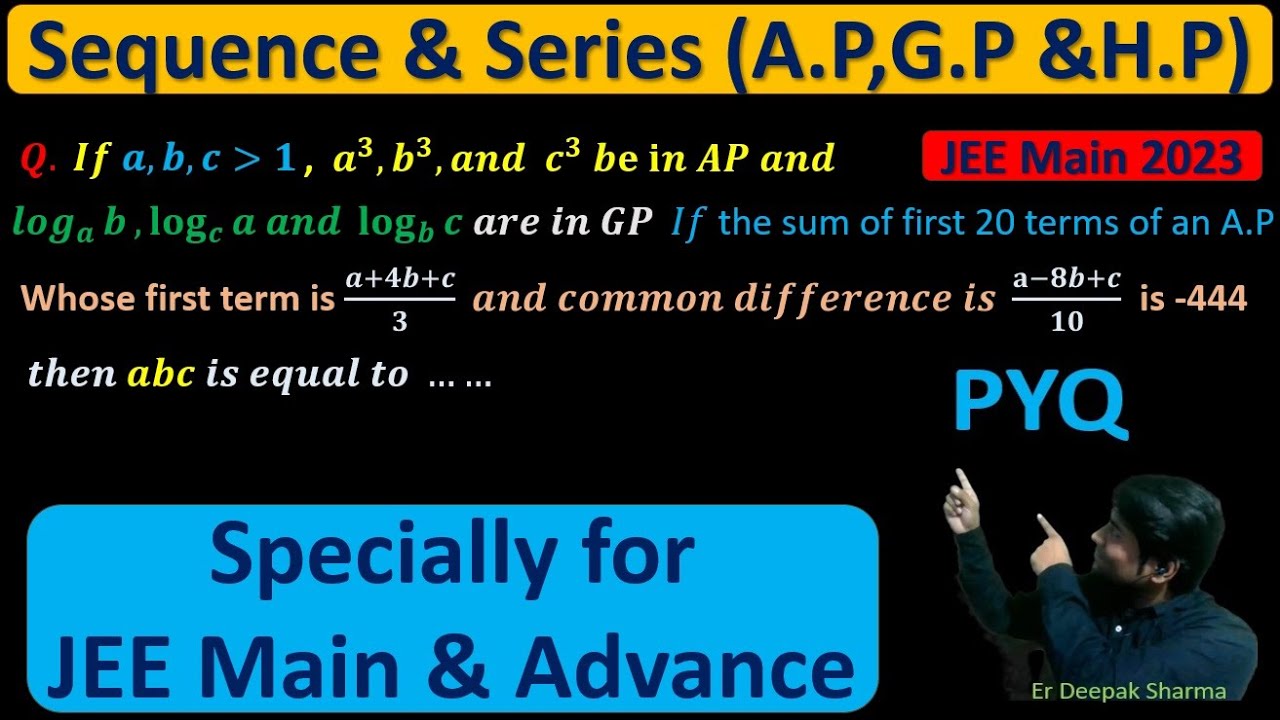 Jee Mains Pyq Sequence And Series 1 Jee Jeemaths Jeemain Iit Math Maths Nda Jeeadvanced