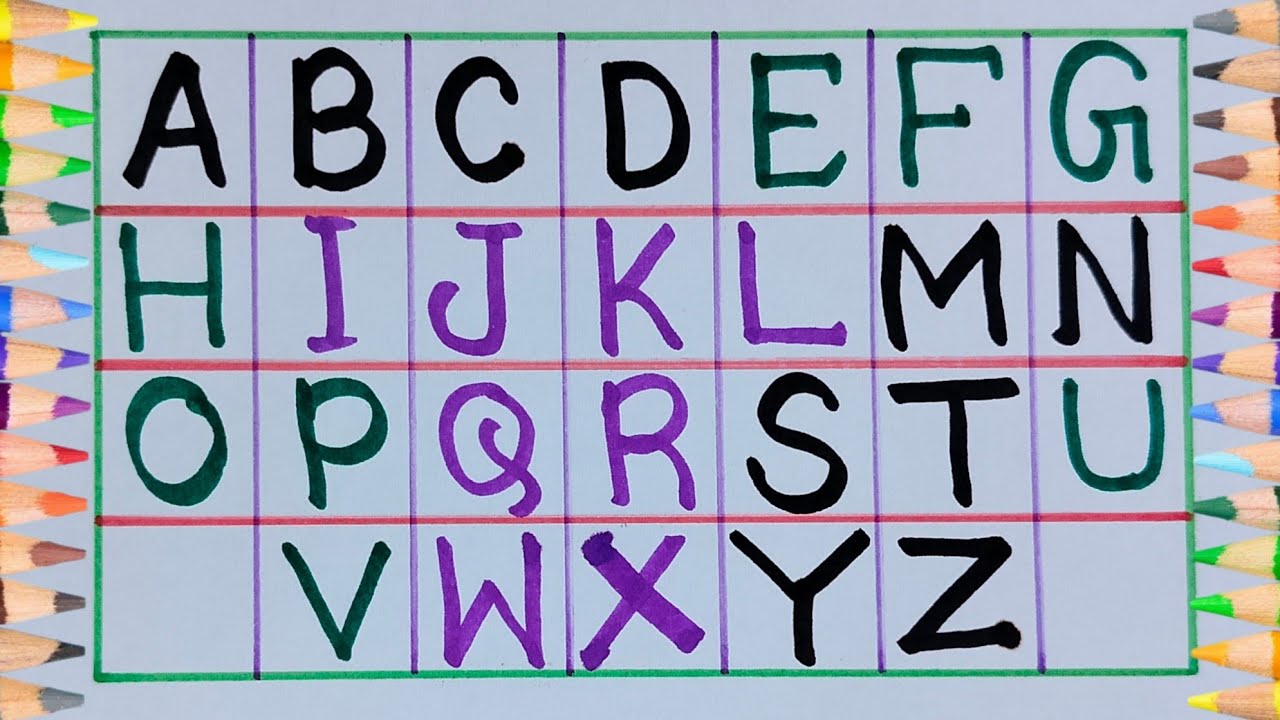 ABCD | Capital Letters Writing | Learn to Write Capital Letters | ABCD ...