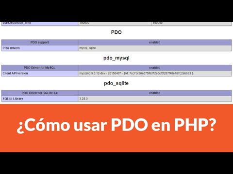 ¿Cómo se usa PDO? Primeros pasos | PHP y MySQL - YouTube