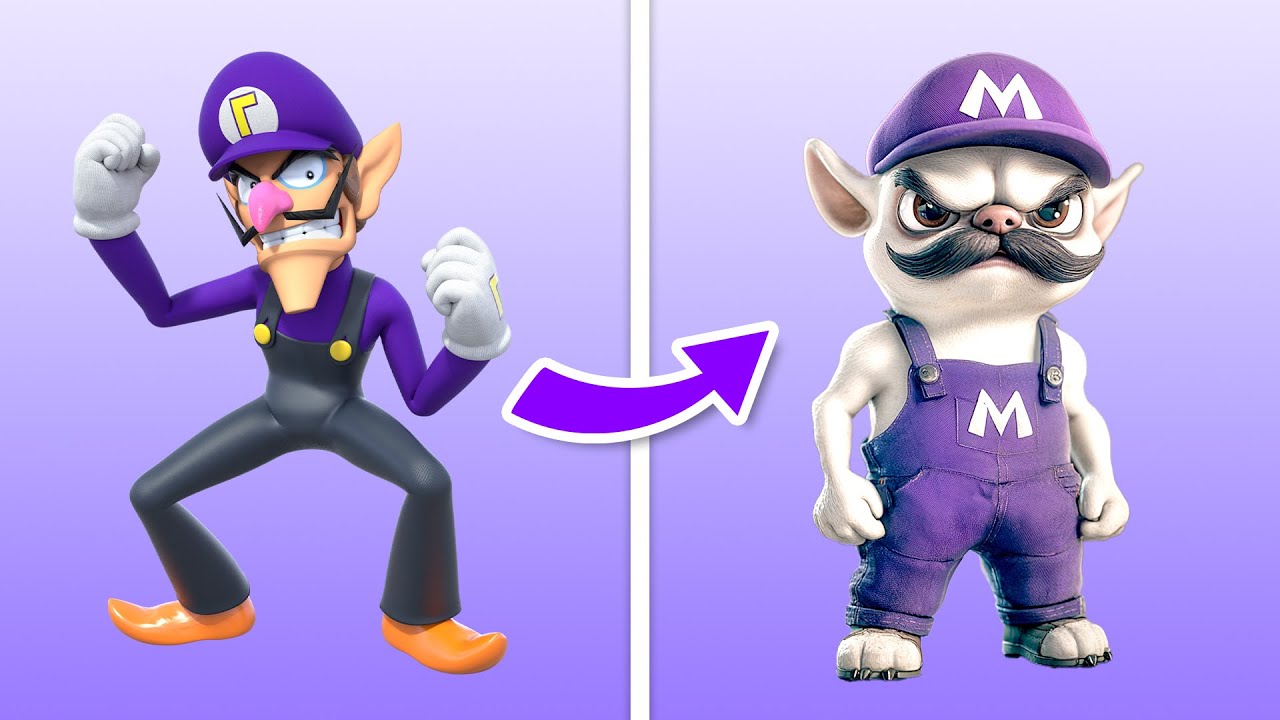 🍄How SUPER MARIO Characters Look As Puppy #2 + 🔊 Guess Mario Characters ...