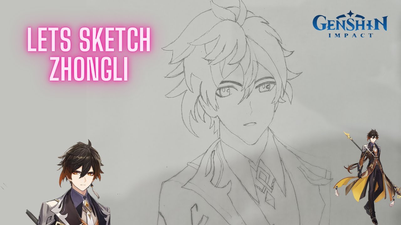 Lets sketch Zhongli | Draw Zhongli | Genshin Impact | World of Magic ...