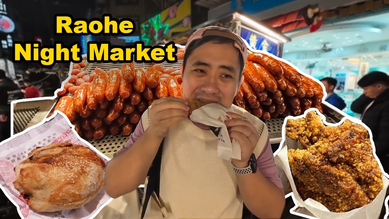 Foodtrip at Raohe Night Market! Fuzhou, Bun, 小师傅大鸡排 Hometown BBQ ...