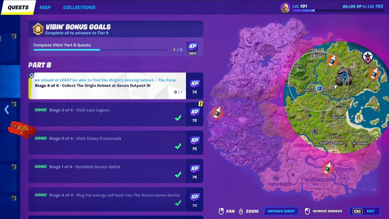 Collect The Origin Helmet at Seven Outpost III - Fortnite - YouTube