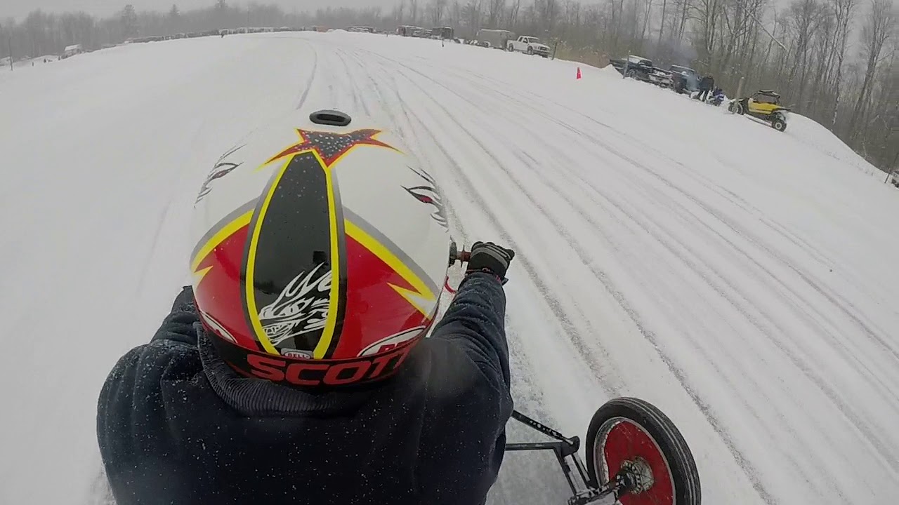 AMA 2018 Ice Racing, Rubber tire sidecar 350cc Class - YouTube