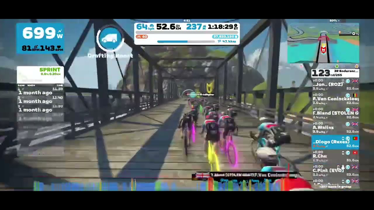 Watopia Sprint Reverse 3R Endurance Ride - YouTube