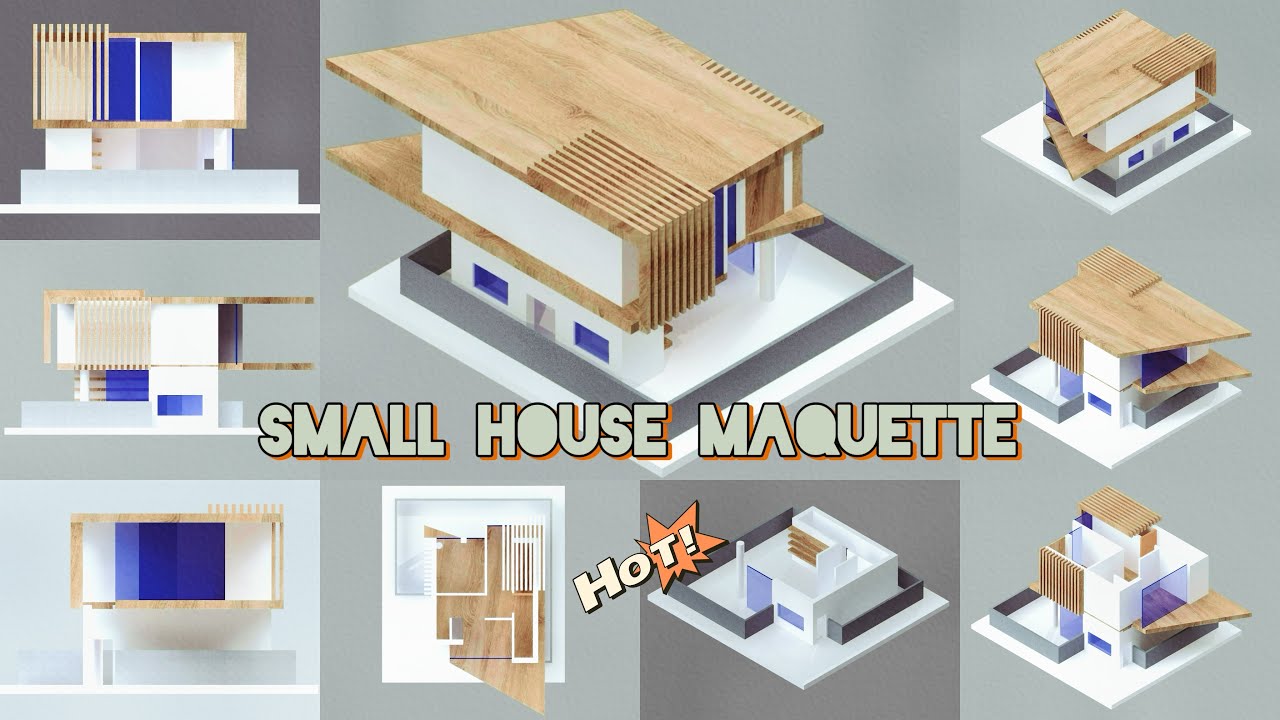 Small Wooden House Maquette – Speed Build | DIY Miniature Wood Project ...