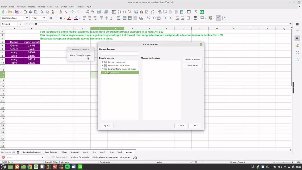 Macro neteja format amb LibreOffice Calc - YouTube