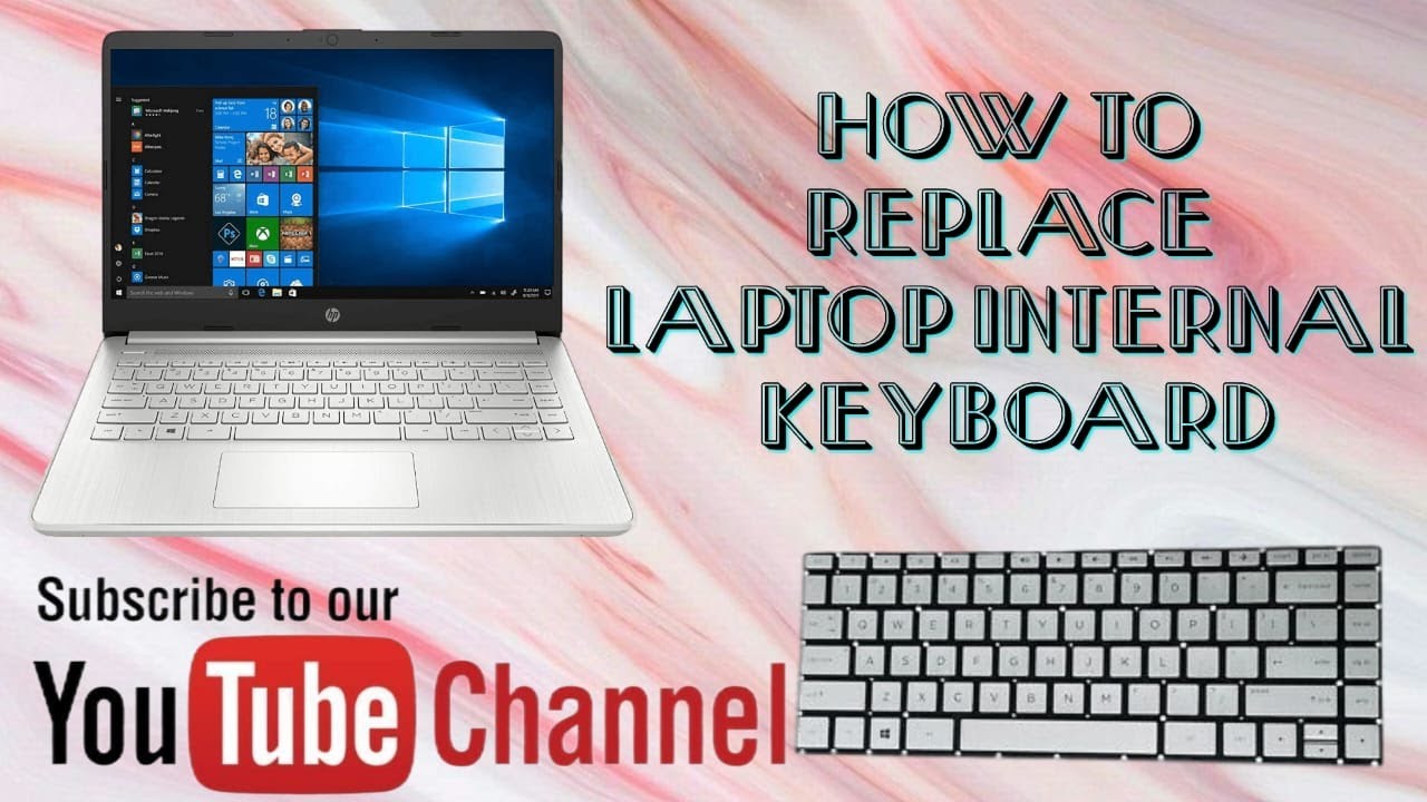 How to open HP 14s laptop and replace internal laptop keyboard ...
