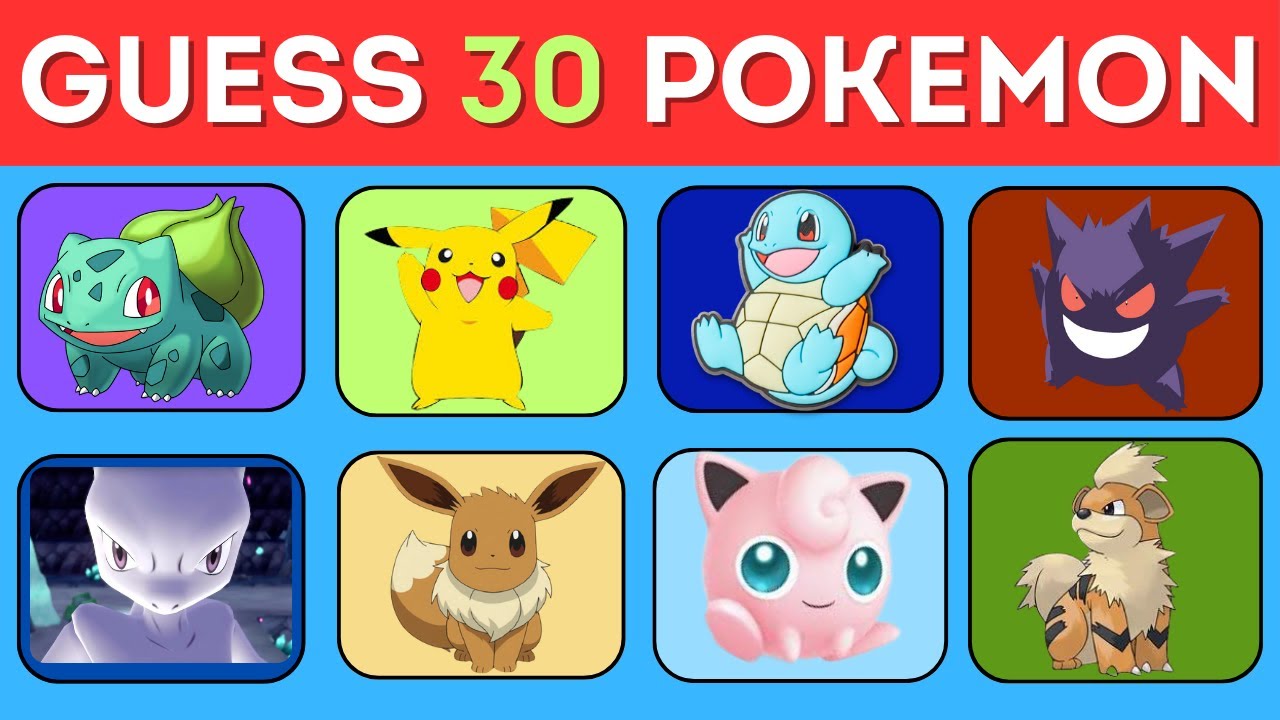 GUESS THAT POKÉMON !!! Easy, Medium, Hard! Can You Name Them All ...